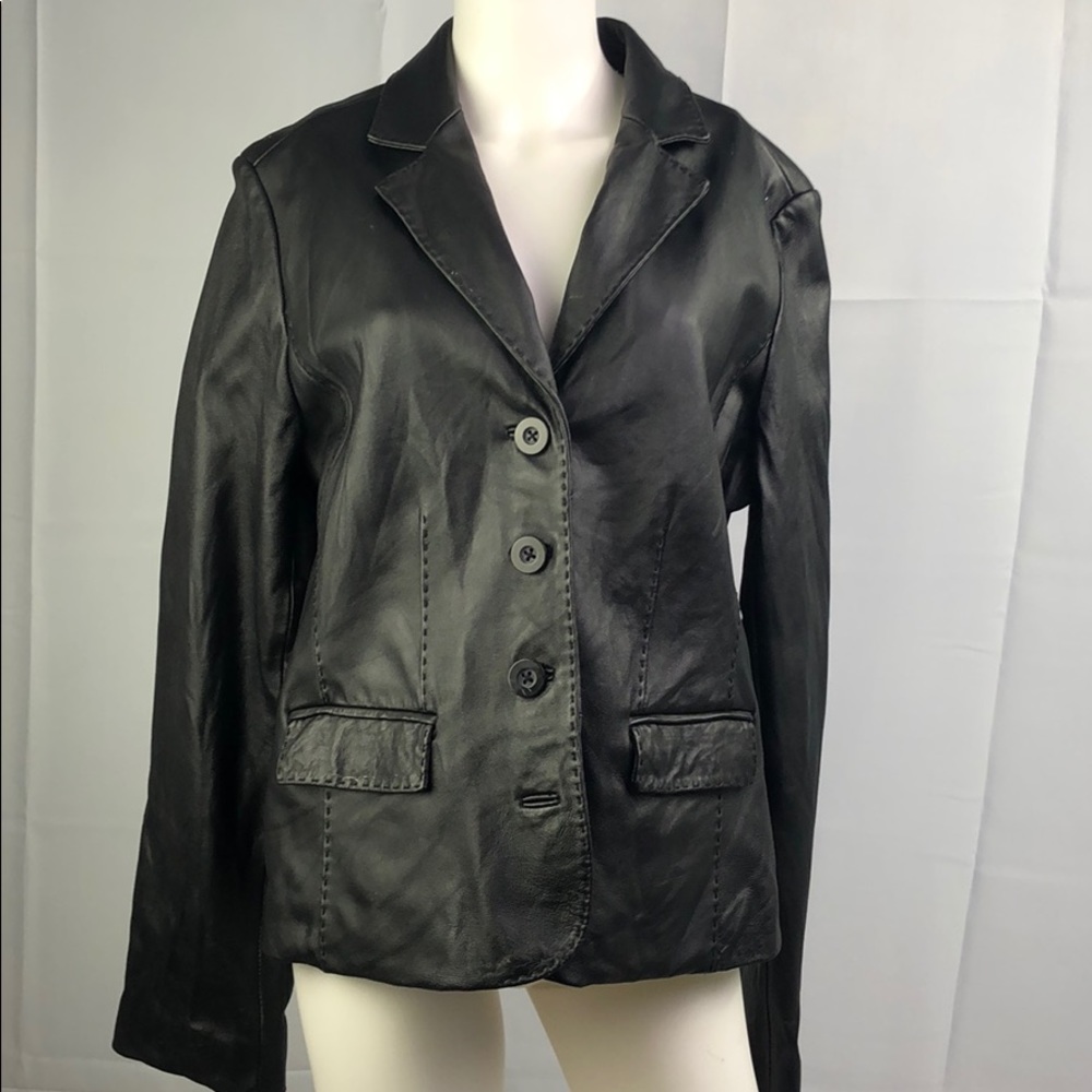 Black Lambskin Blazer Xl - Gem
